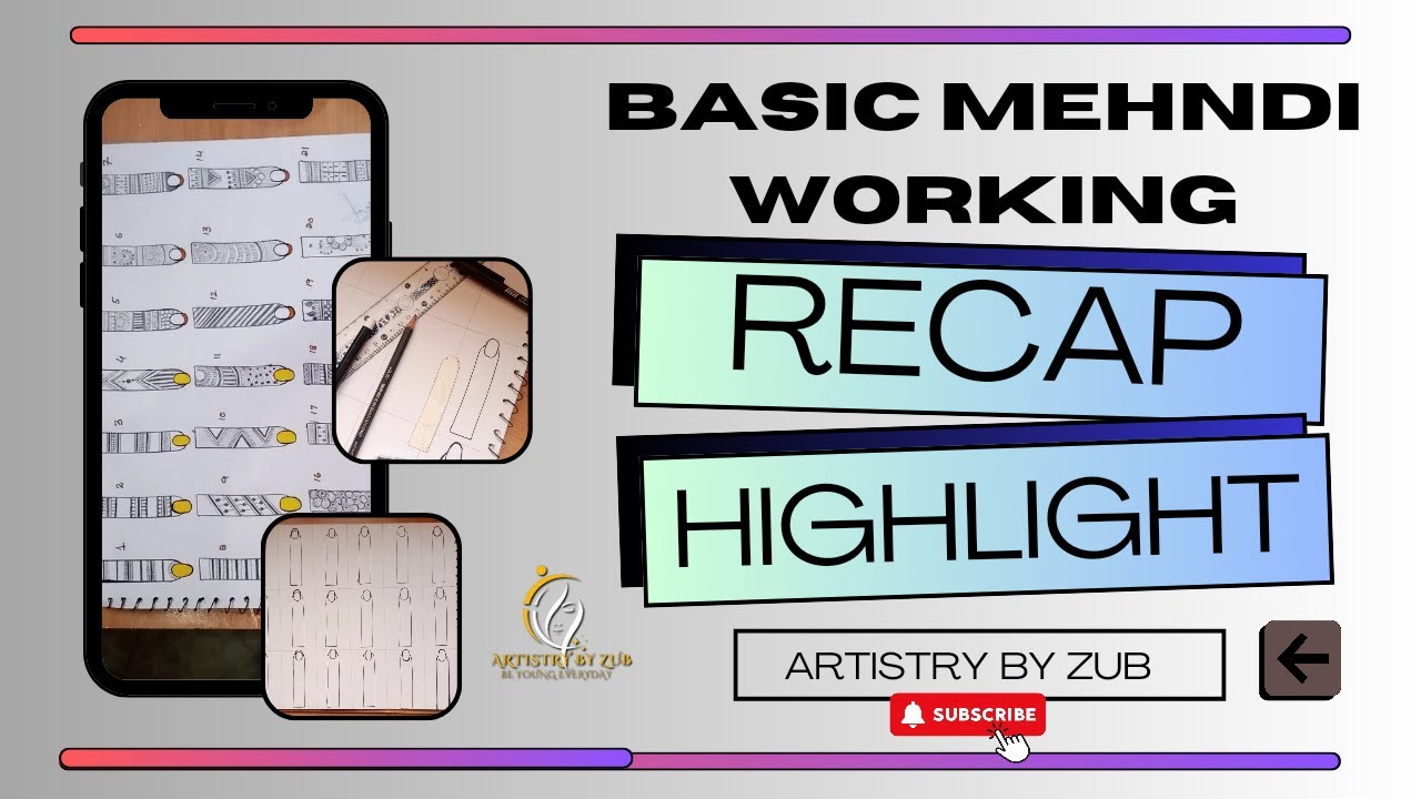 Basic Mehndi Course Day 7 RECAP || Simple Mehndi Design || Full ...