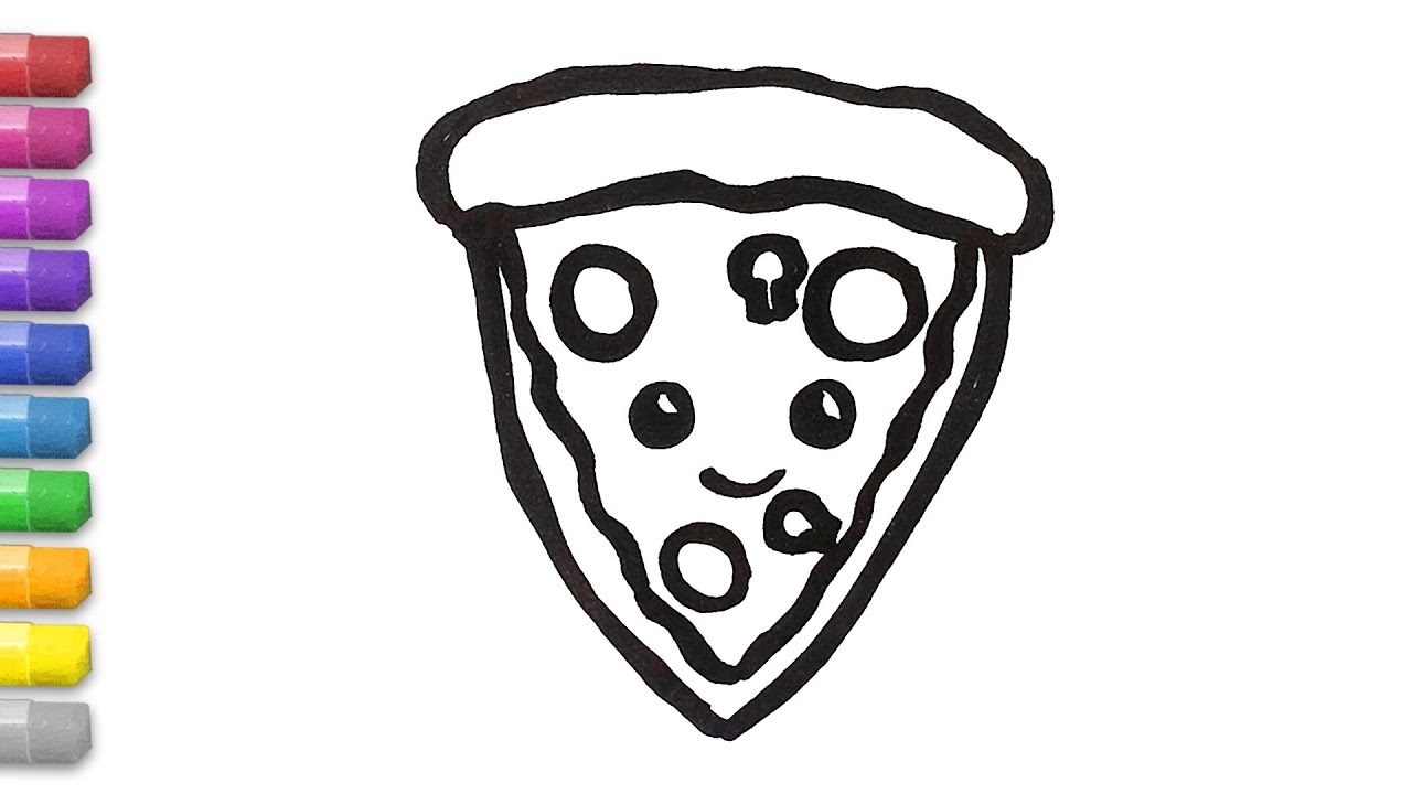 Pizza Easy and Fun Drawing, Painting and Coloring for Kids & Toddlers ...