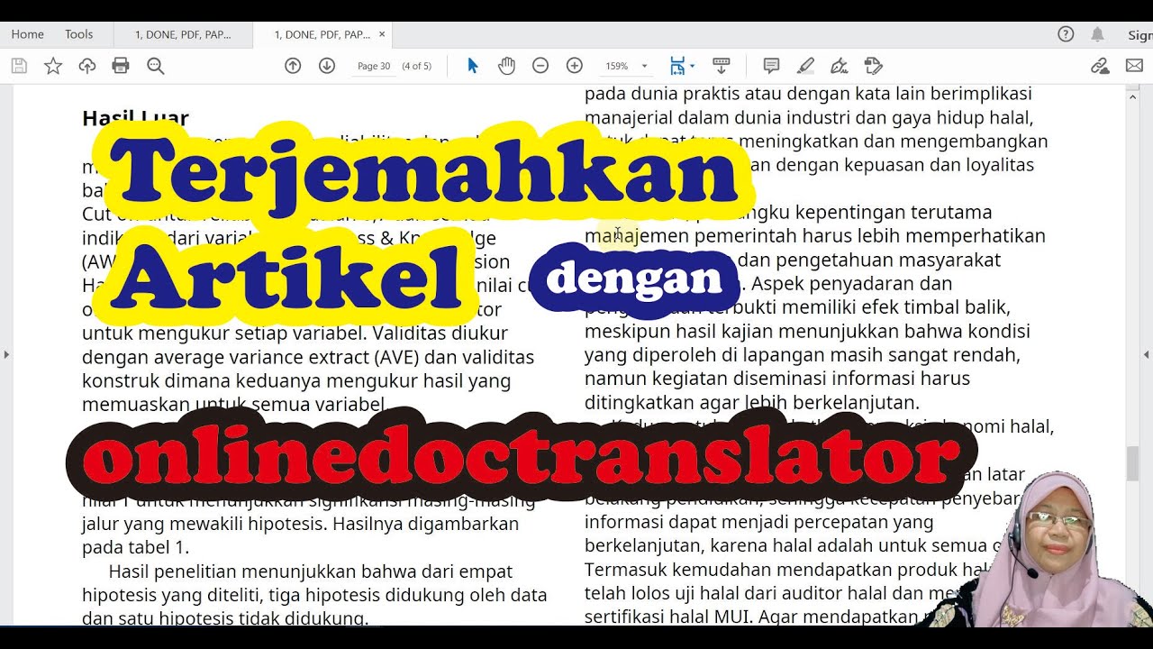 CARA TRANSLATE DOKUMEN DENGAN ONLINEDOCTRANSLATOR - YouTube