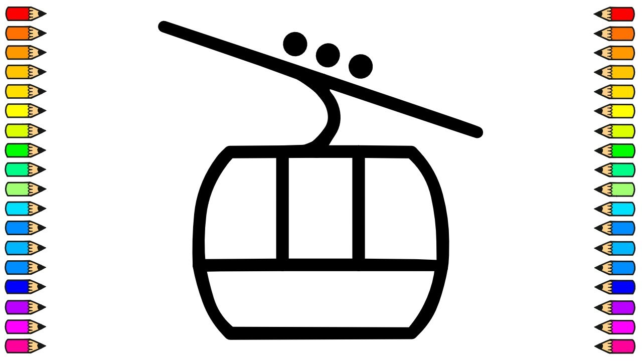 Cómo dibujar un TELEFÉRICO / Dibujo de TELEFÉRICO paso a paso / Dibujos ...