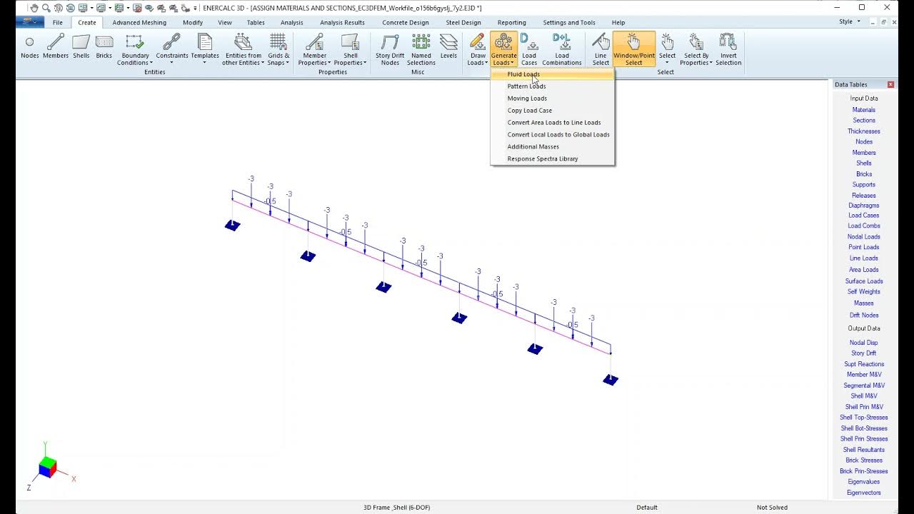 3D - Generating Pattern Loads on Members - YouTube