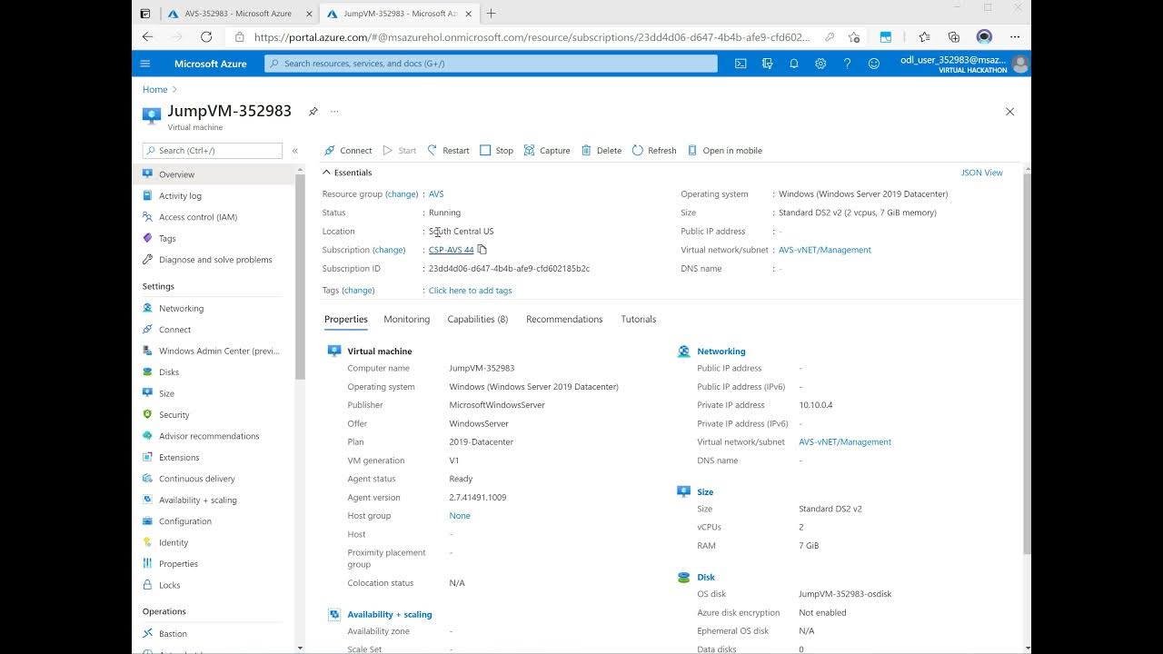 Azure VMware Solution (AVS) Access Management Portals using a Jumpbox ...