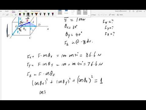 Decompose Force in 3D Ex1 - YouTube
