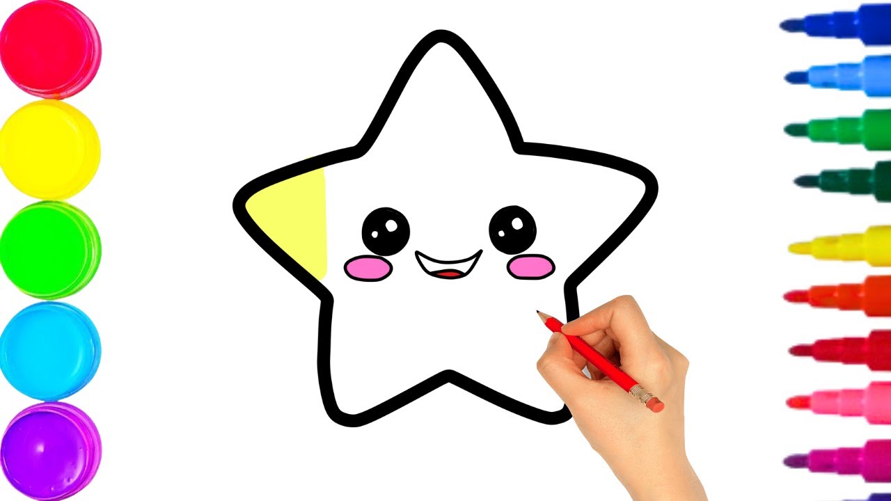 how to draw and paint a fun star #93 - YouTube