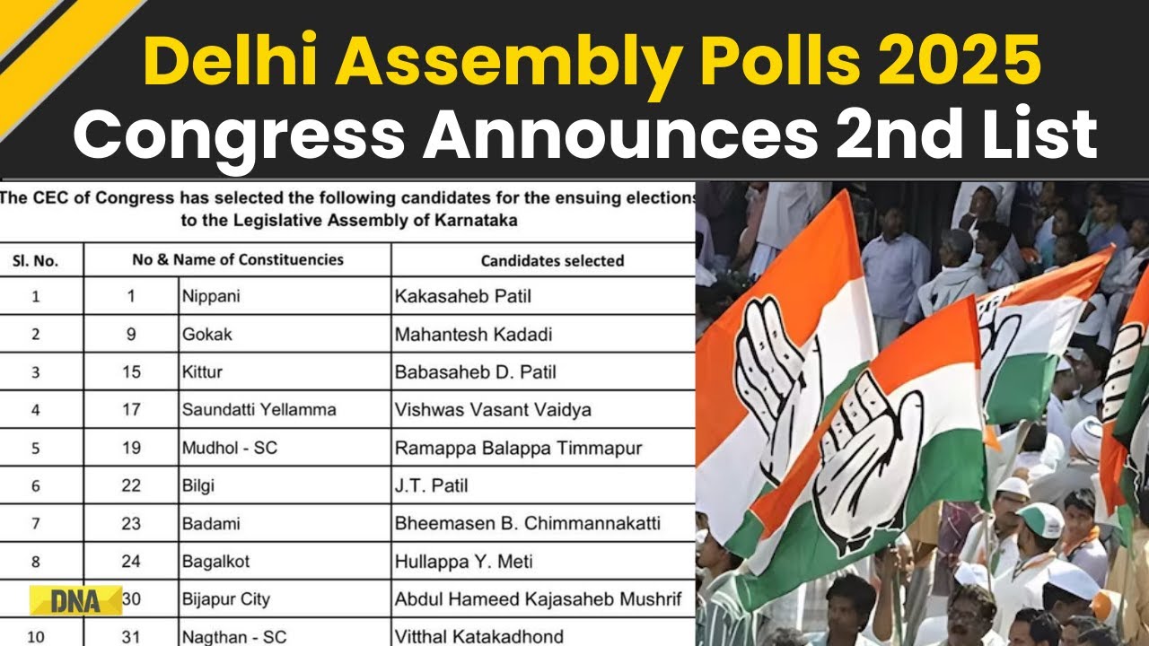Delhi Assembly Elections 2025: Congress Releases 2nd List Of 26 ...