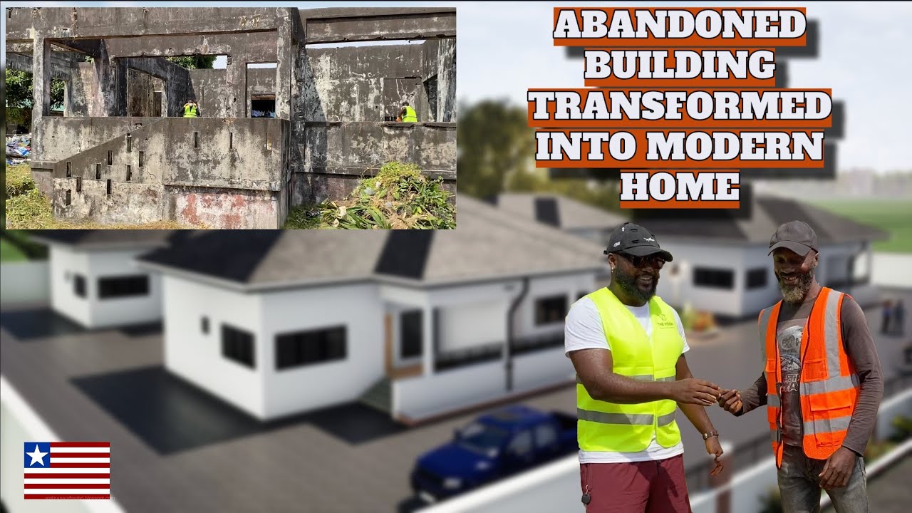 BUILDING IN LIBERIA : WE ARE REBUILDING AN ABANDONED BUILDING . - YouTube