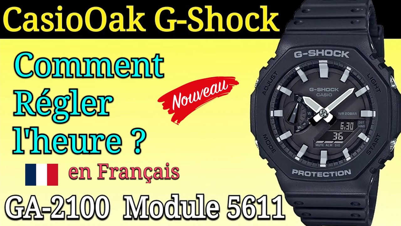 Montre Casio G-Shock GA2100 GM2100 | Comment Régler l'heure? | Module ...