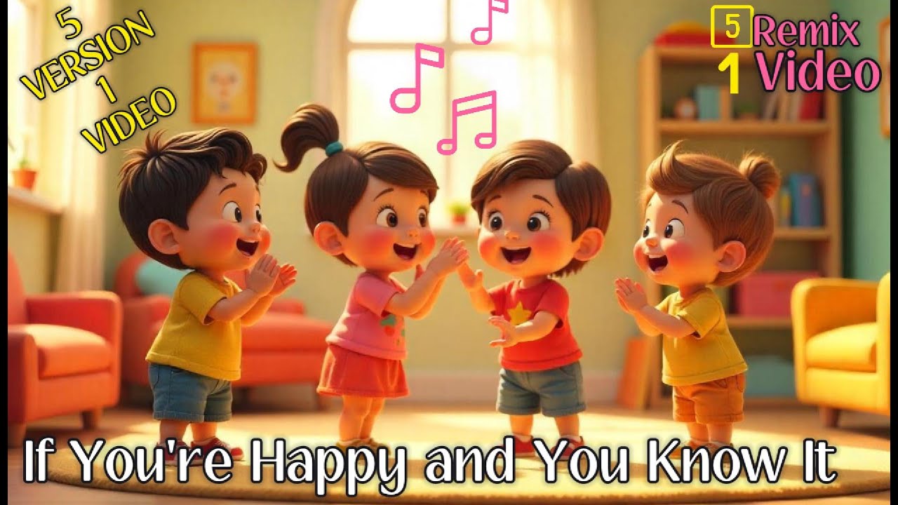 If You're Happy and You Know It New 5 Version with 5 Movements! | Clap ...