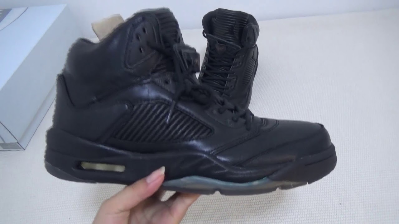 Air Jordan 5 Pinnacle “Triple Black” from facegooo - YouTube