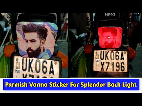 Parmish Varma Sticker For Splendor Back Light / Splendor modified 👍 ...