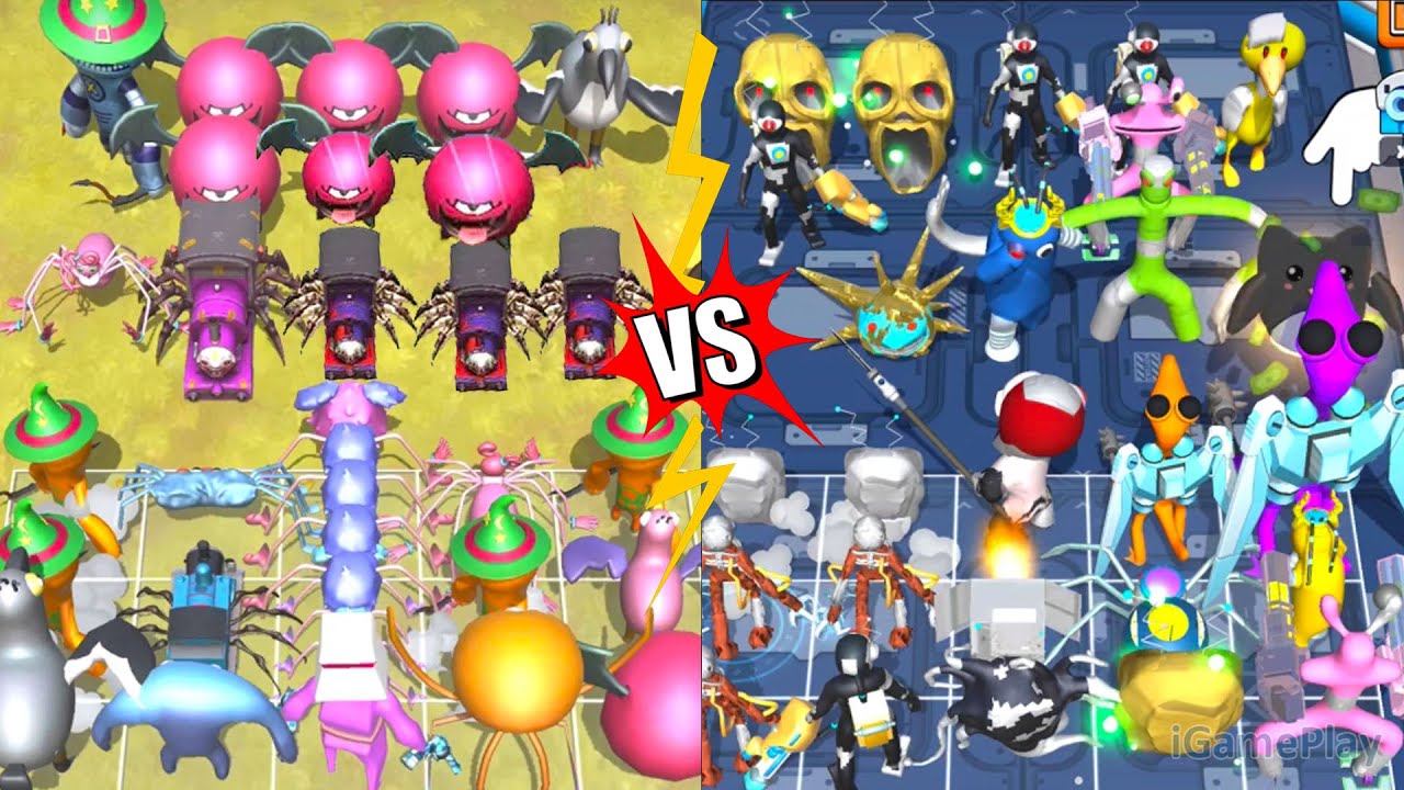 Banban Fight Horror Garten Vs Color Friend vs 100 Doors ⭐ Merge ...
