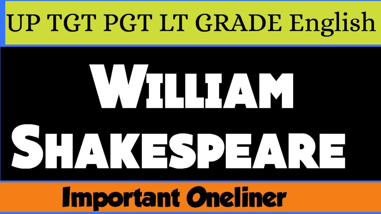 Oneliner | William Shakespeare | Important Works and Quotes | Important ...