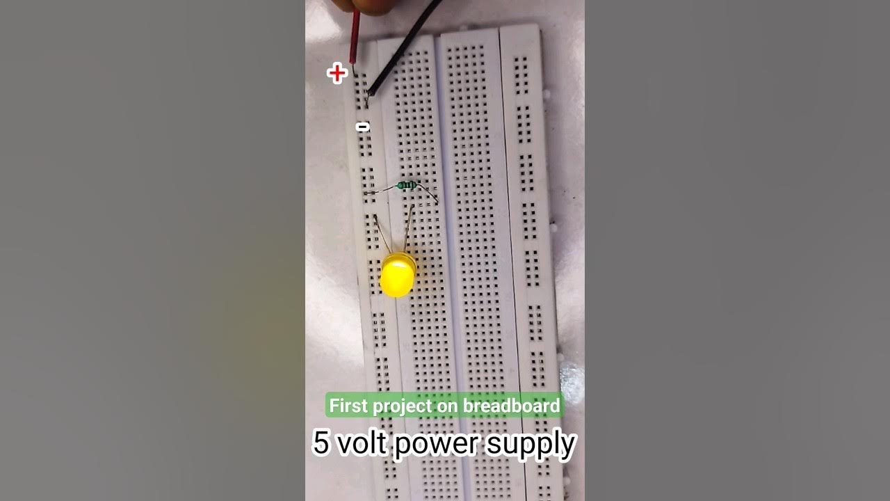 first breadboard project engineering electronic - YouTube