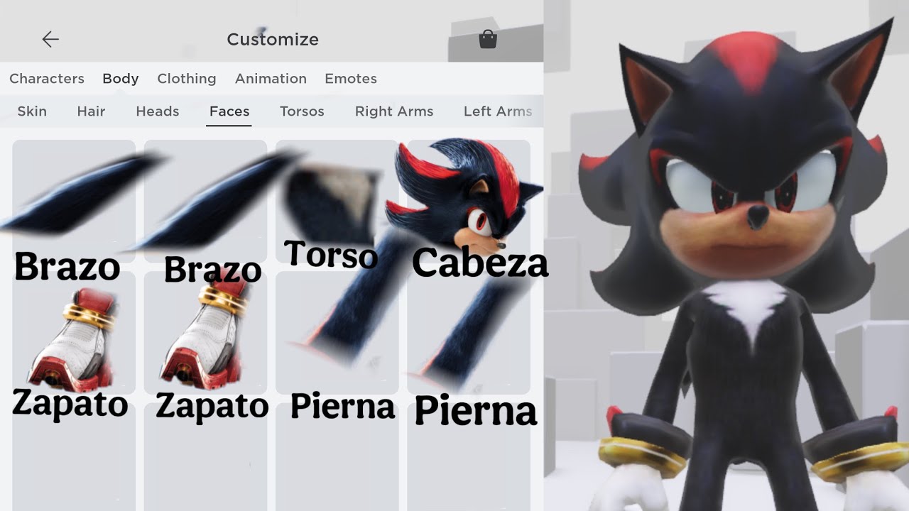 ¡Tutorial de como hacer hacer la skin más realista de Shadow en Roblox ...