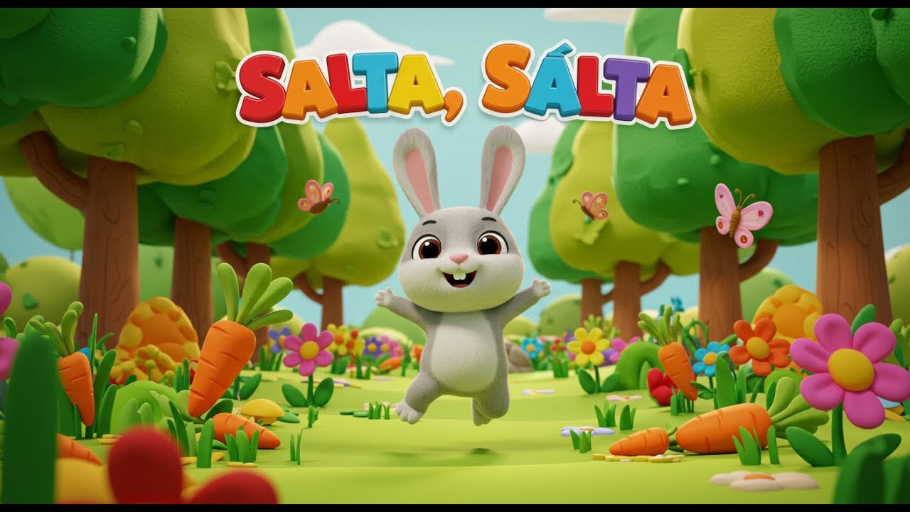 🇪🇸🎥 ¡Salta, Conejito! | Spanish Animal Song for Kids | CantaMundos ...
