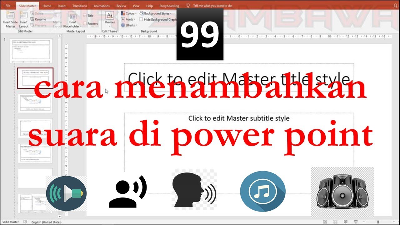 cara menambahkan suara di power point - YouTube