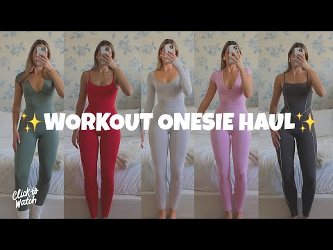 my favorite workout clothes *try on haul* | workout onesies you need | free people, aerie, aritzia