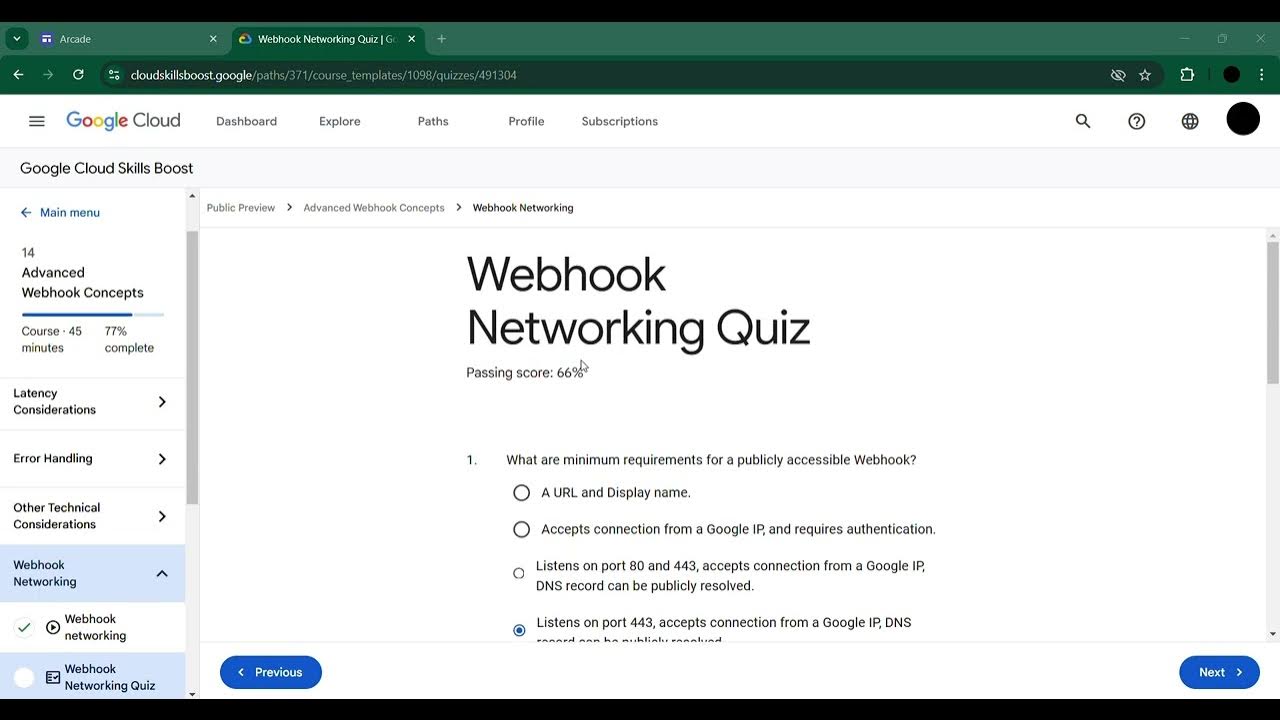 Webhook Networking Quiz | Advanced Webhook Concepts | #arcade #arcadegames #google - YouTube