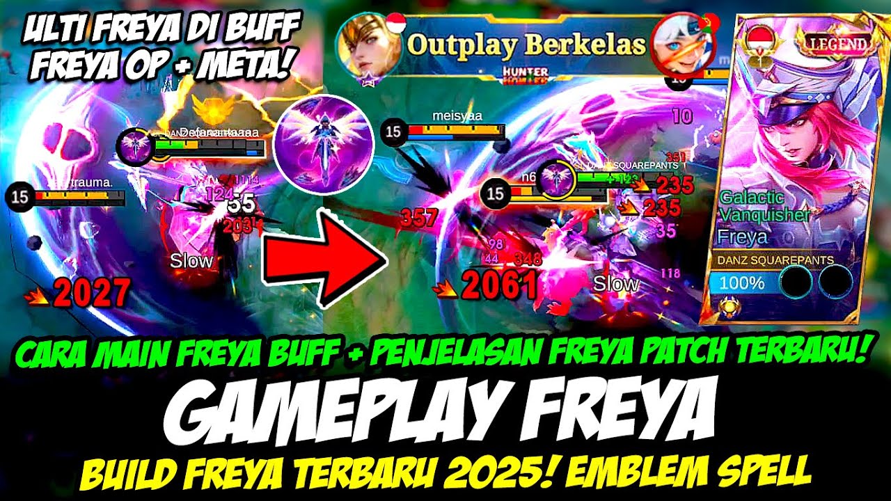 CARA MAIN FREYA BUFF TIPS FREYA TERKUAT + DAMAGE SAKIT BUILD FREYA ...