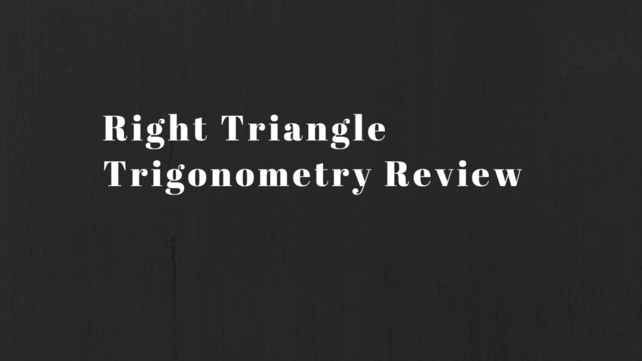 Math 20-2: Right Triangle Trigonometry Review - YouTube