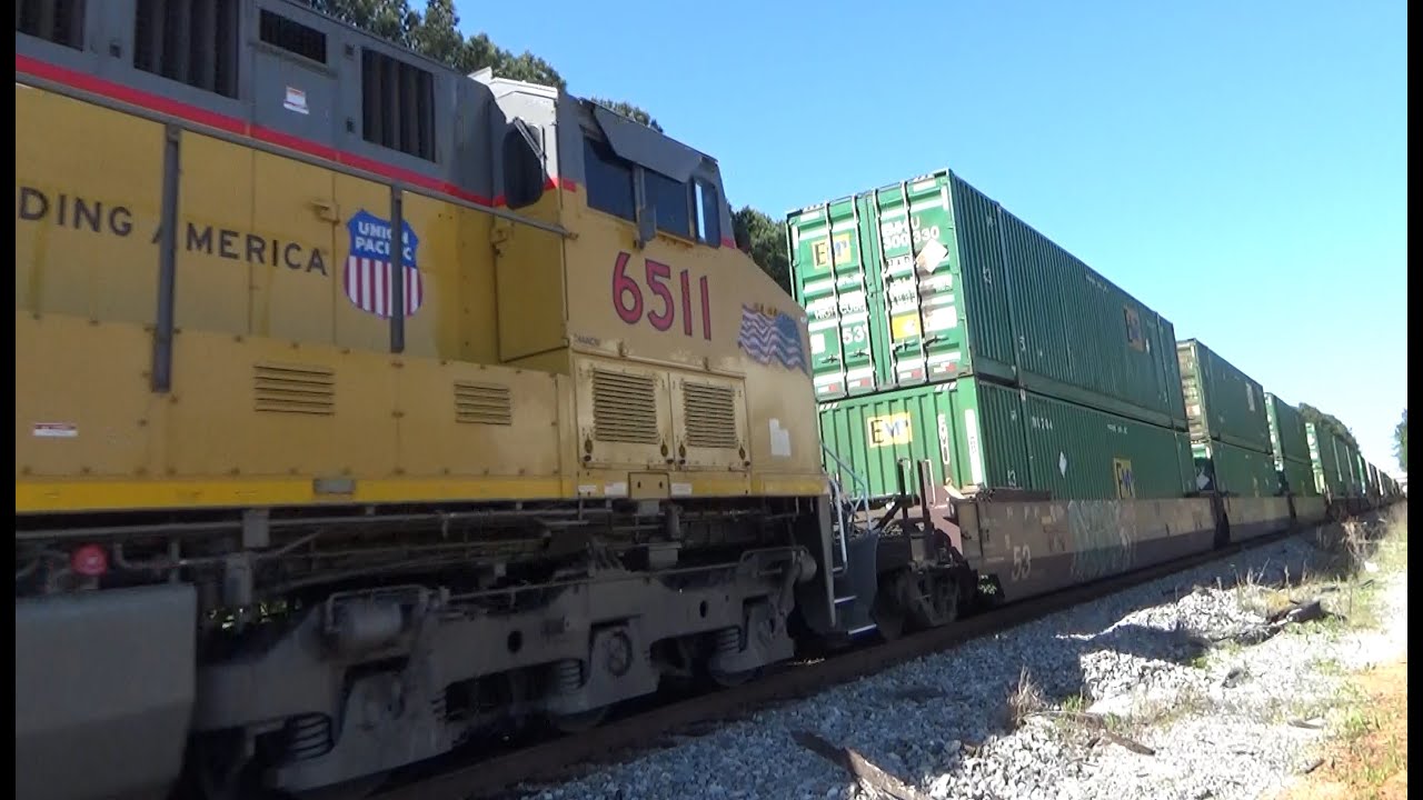 NS 27A (With New UP Paint Scheme Trailing & Double EMD DPUs!) Thru Doraville Georgia 5/3/2023 ...