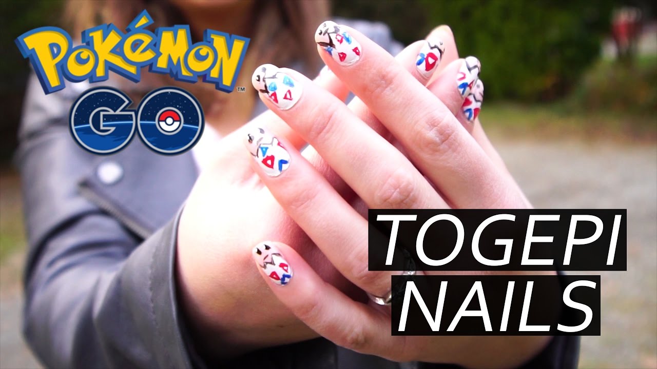 Pokemon Go Nail Art | Togepi Nail Tutorial - YouTube