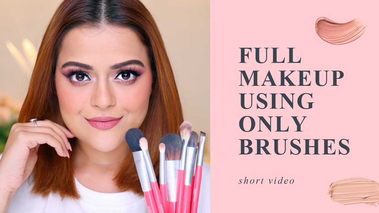 Doing My Makeup Using Only Makeup Brushes - YouTube