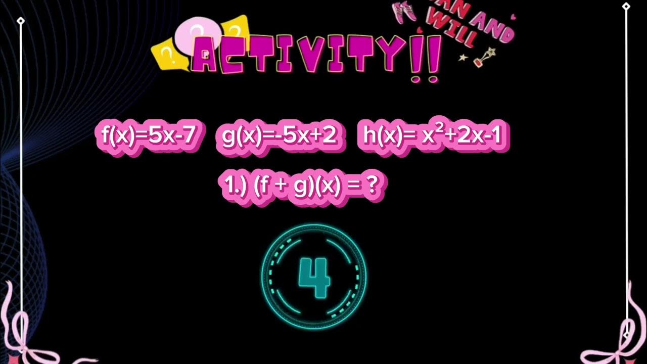 OPERATIONS ON FUNCTIONS (Addition & Multiplication) - YouTube