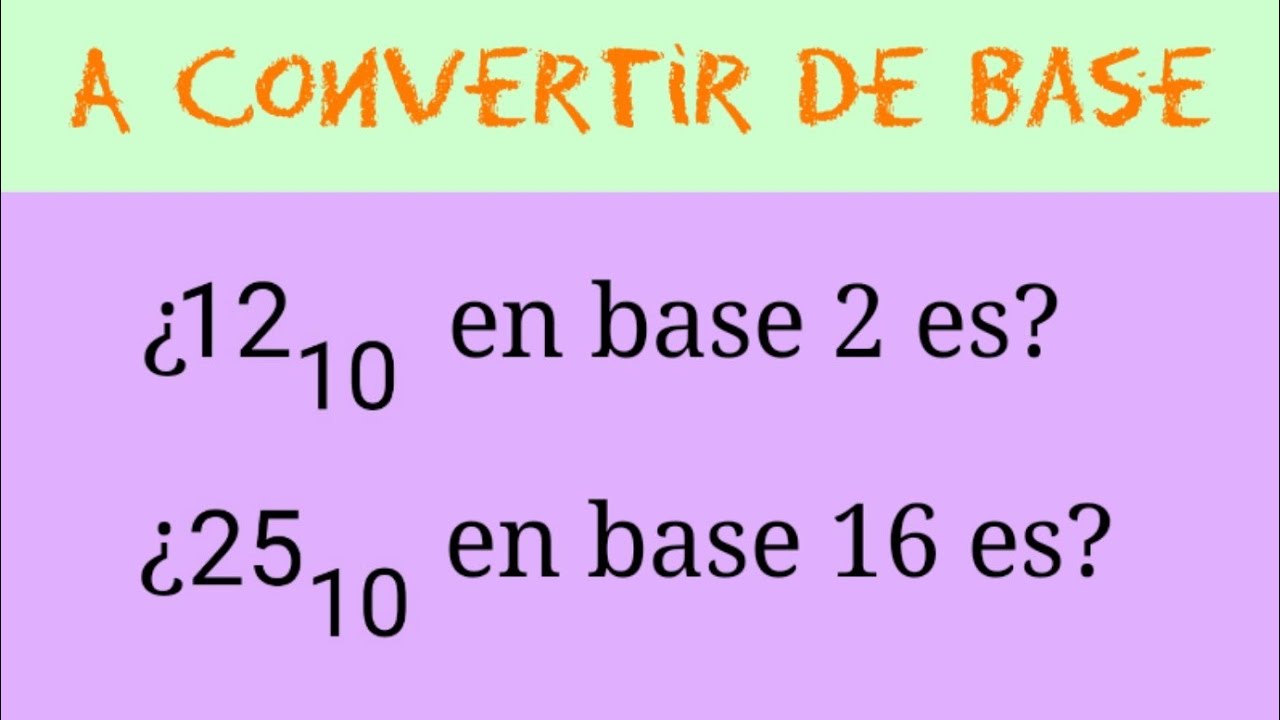 C MO CONVERTIR UN N MERO QUE ESTA EN BASE DECIMAL A CUALQUIER OTRA C MO CONVERTIR UN N MERO QUE ESTA EN BASE DECIMAL A CUALQUIER OTRA