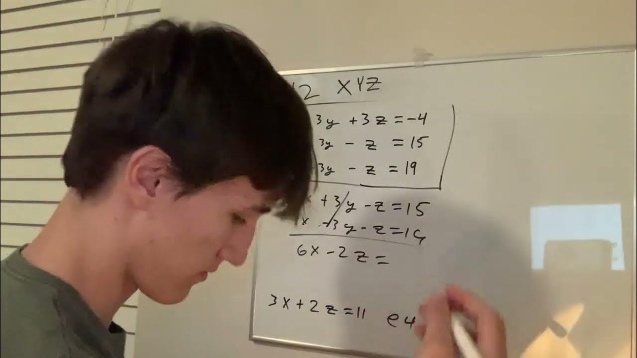 Solving Systems of Equations with 3 Variables - YouTube