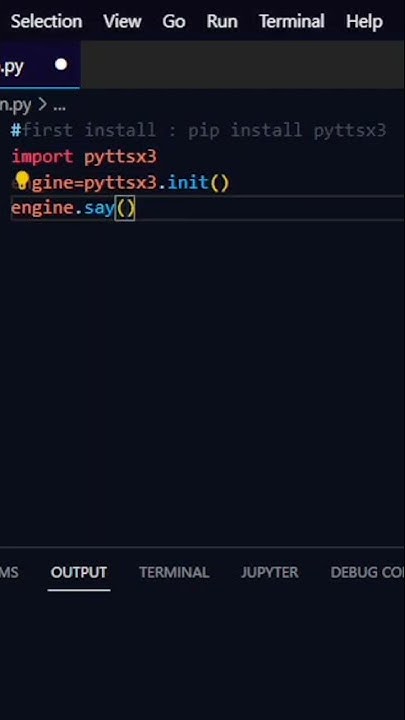 Convert Text to Audio in Python! #python #programming #coding - YouTube