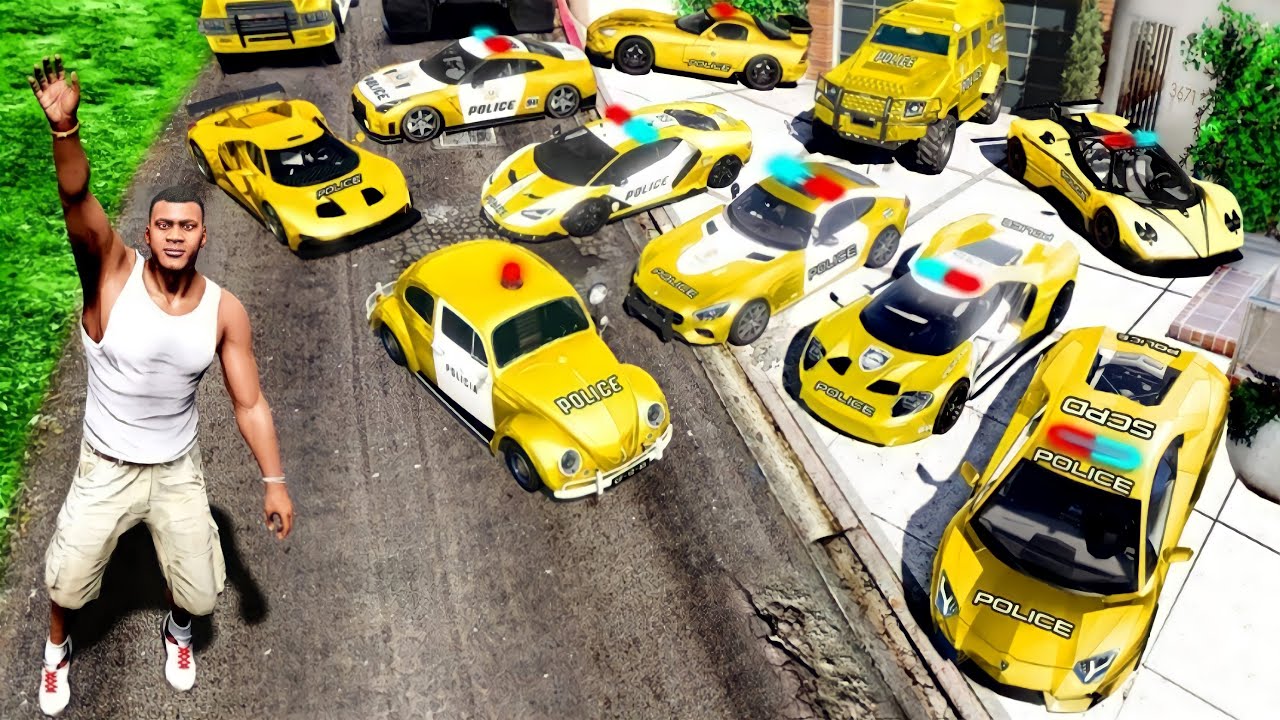 Collecting LUXURY GOLD POLICE CARS in GTA 5..!😍 - YouTube