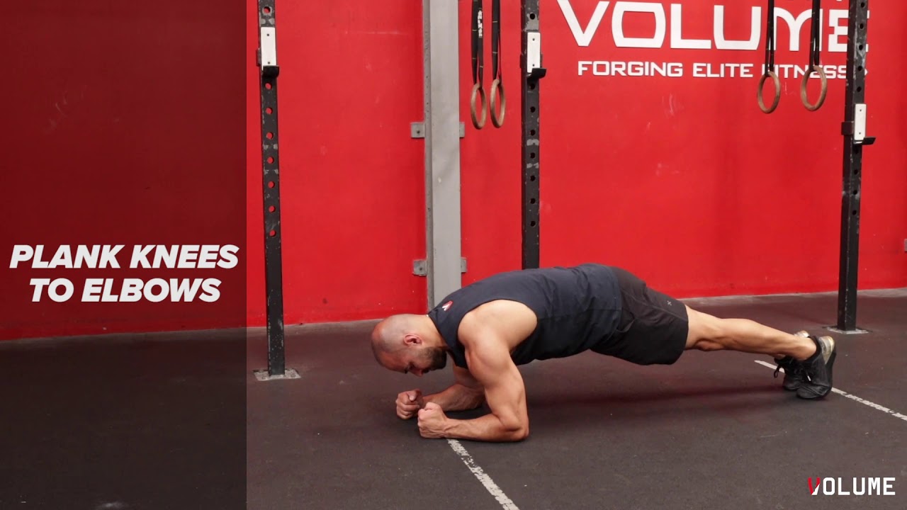 plank knees to elbows - YouTube