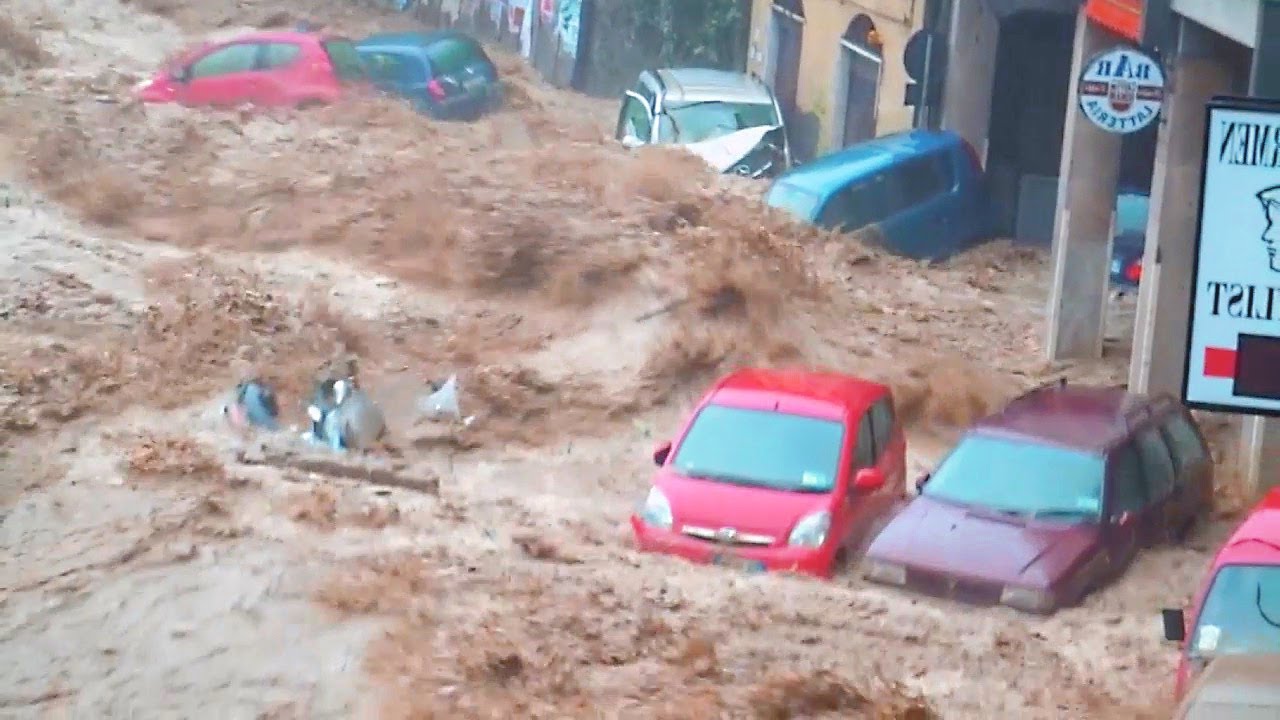 Flash flooding hits Sardinia, Italy. Flood Italy. Natural Disasters ...