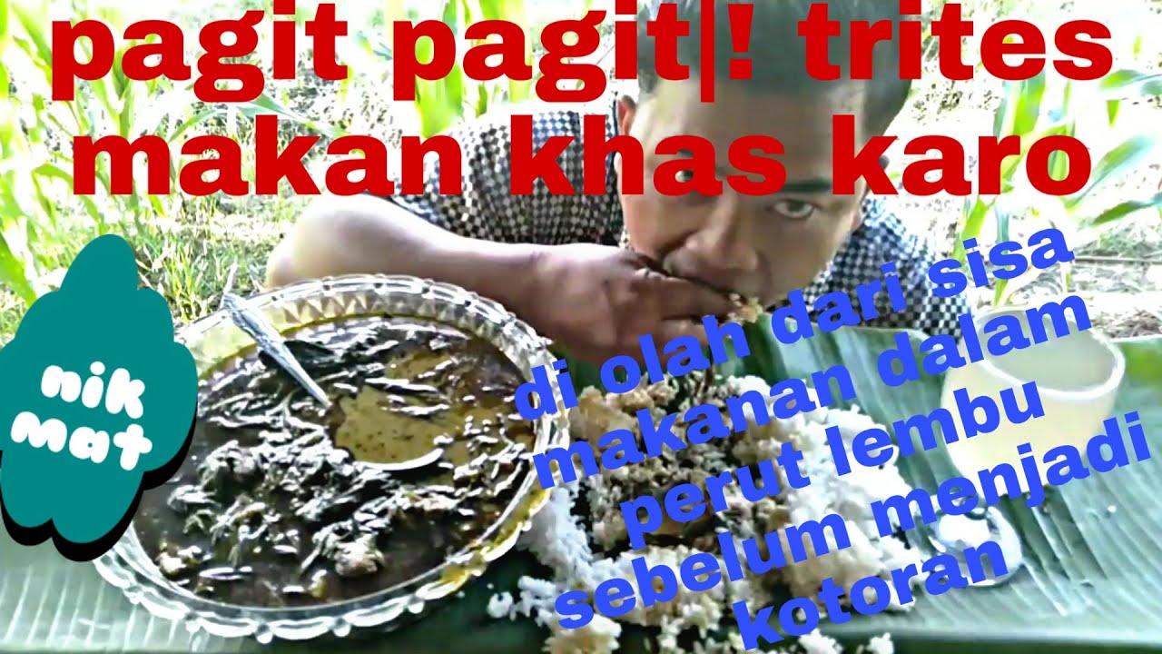 Pagit pagit||trites makanan khas karo paling extrim - YouTube