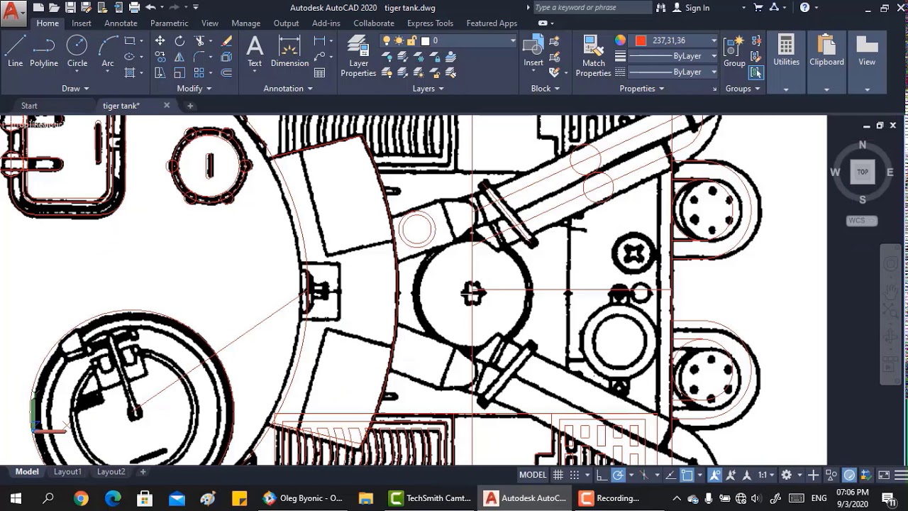 Drawing 3D Tiger Tank by AutoCad - YouTube