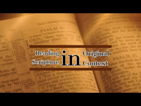 Reading Scripture in Context - YouTube