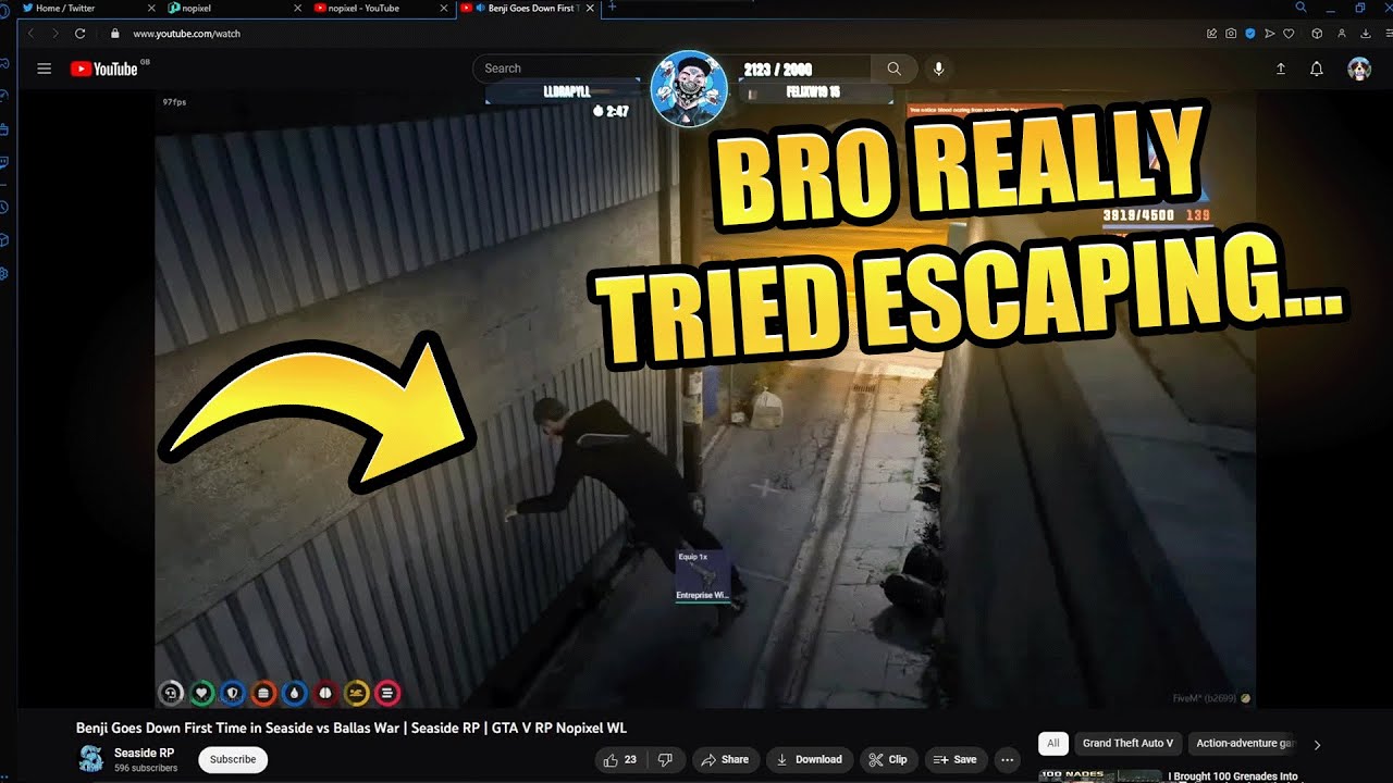 Swizz Reacts to Benji Goes Down First Time in Seaside vs Ballas War ...