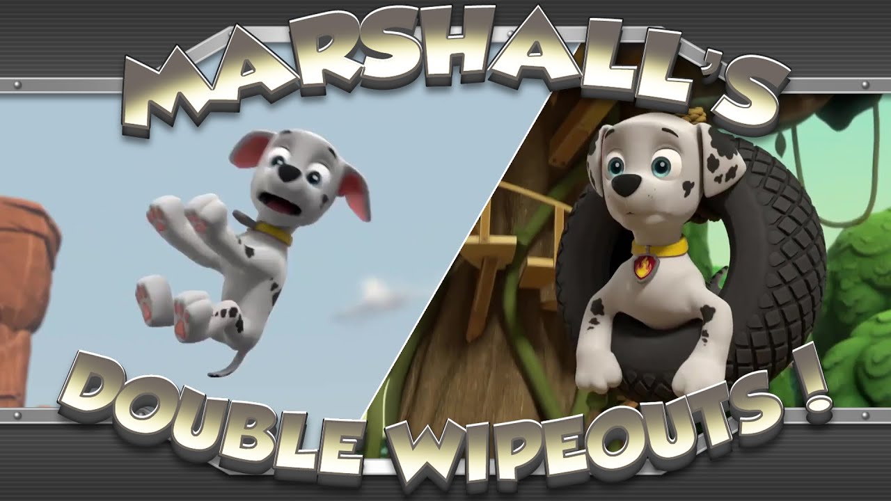 Marshall's Double Wipeouts! (Season 8's "Dizzy Dust Express" & "Tree Top Trekkers") - YouTube