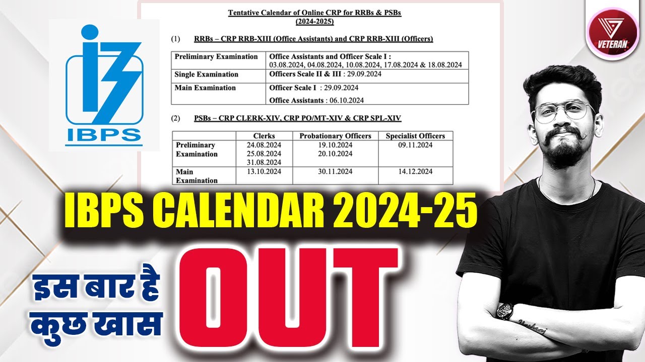 IBPS Exams 2024 | IBPS Calendar 2024-25 out | Full Details | Yashraj ...