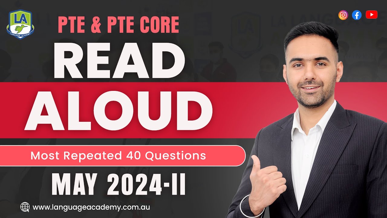 Read Aloud | PTE & PTE Core Speaking | May 2024-II Exam Predictions ...
