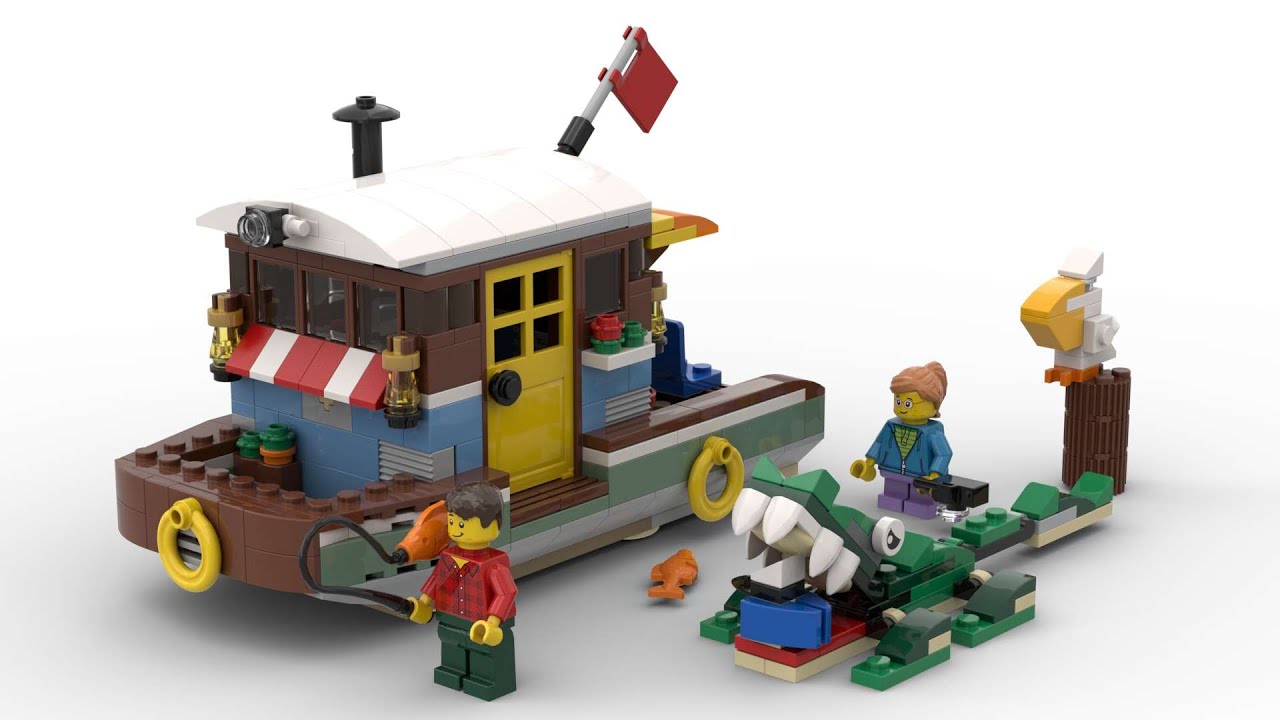 Lego 31093 Riverside Houseboat Speed Build LDD by PLegoBB - YouTube
