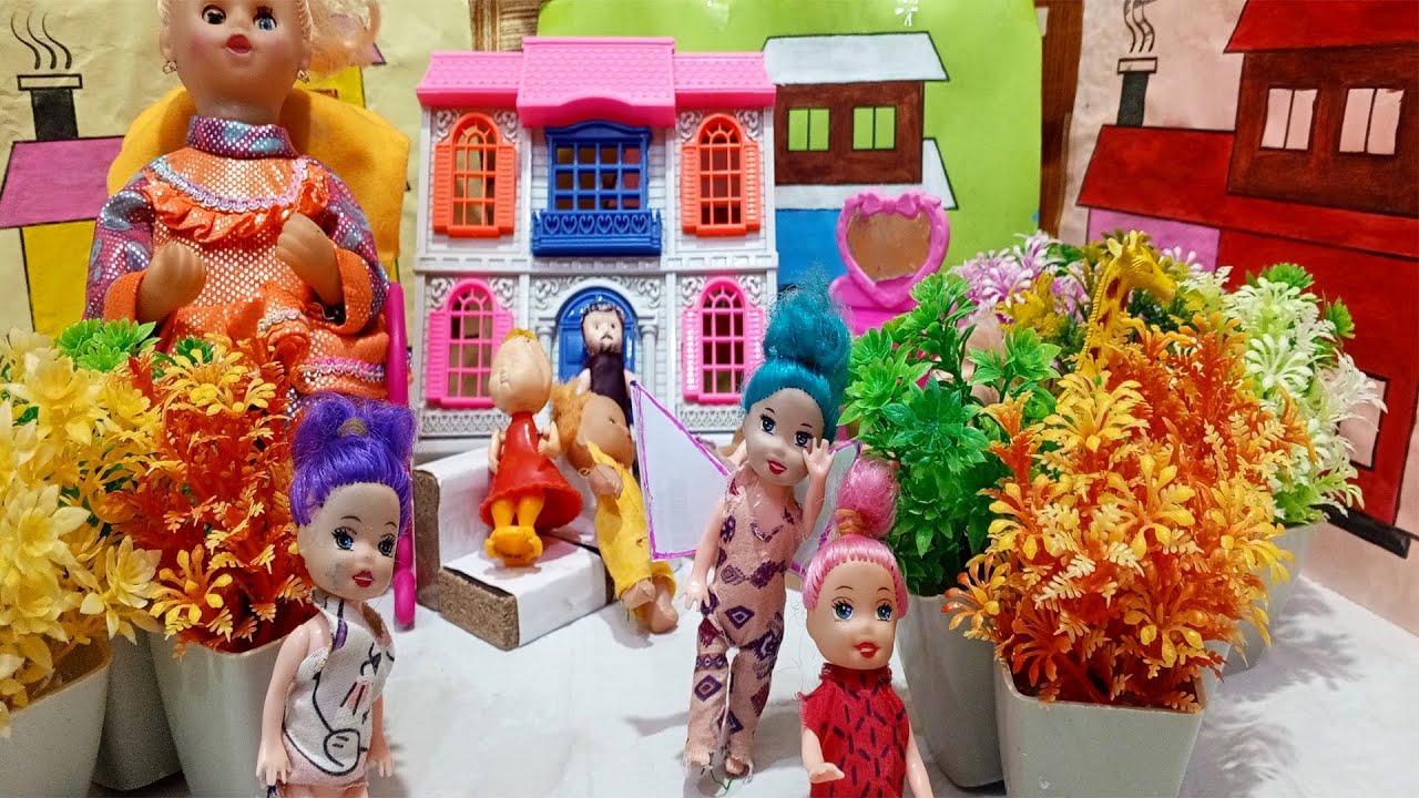 Barbie Doll All Day Routine Urwa Kids Tv/Barbie Doll Cartoon Village ...