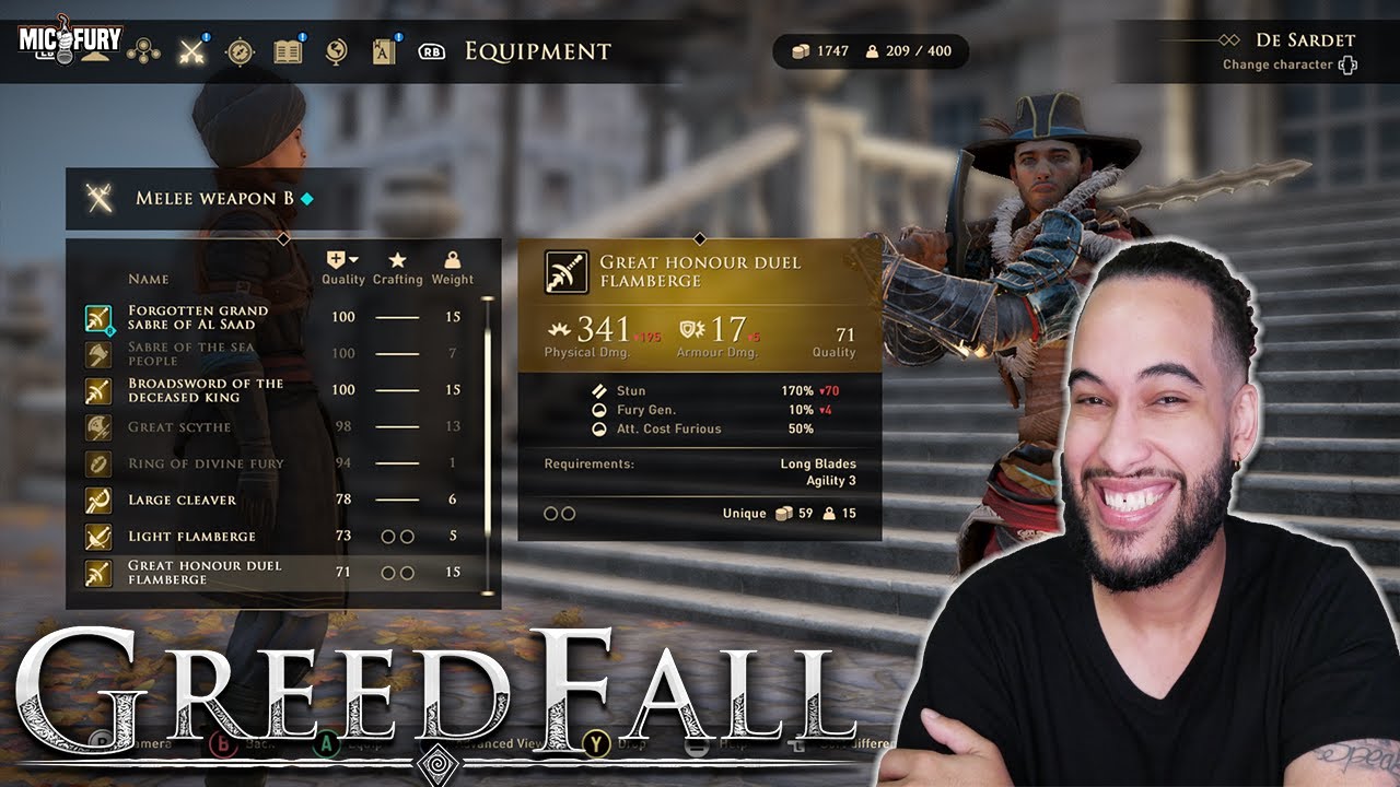 Greedfall - How to get the Great Honor Dual Flamberge (Legendary Weapon ...