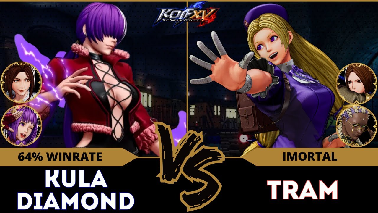 KOF XV⭐KULA DIAMOND(Mai/O.Shermie/Athena) vs TRAM(Whip/Hinako/Dolores)⭐Ranked Match - 04/25 ...