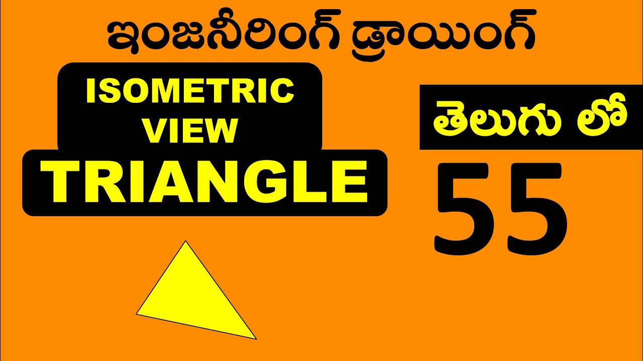 Isometric view of a Triangle #EngineeringDrawingTelugu #ED #Isometric # ...