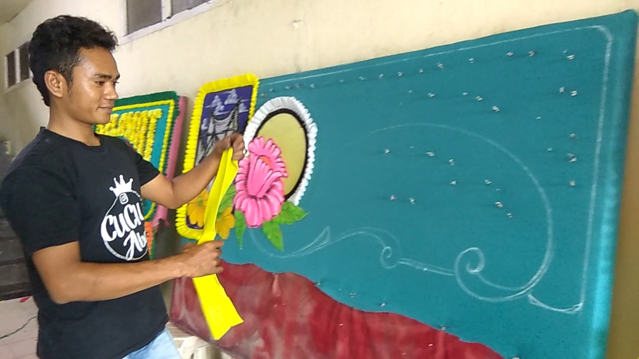 Cara bikin Papan Bunga di workshop Rini Florist Simpang Bunian ...