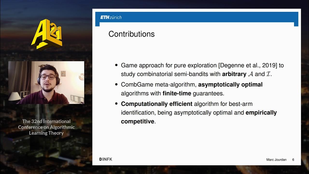 Efficient Pure Exploration for Combinatorial Bandits with Semi-Bandit Feedback - YouTube