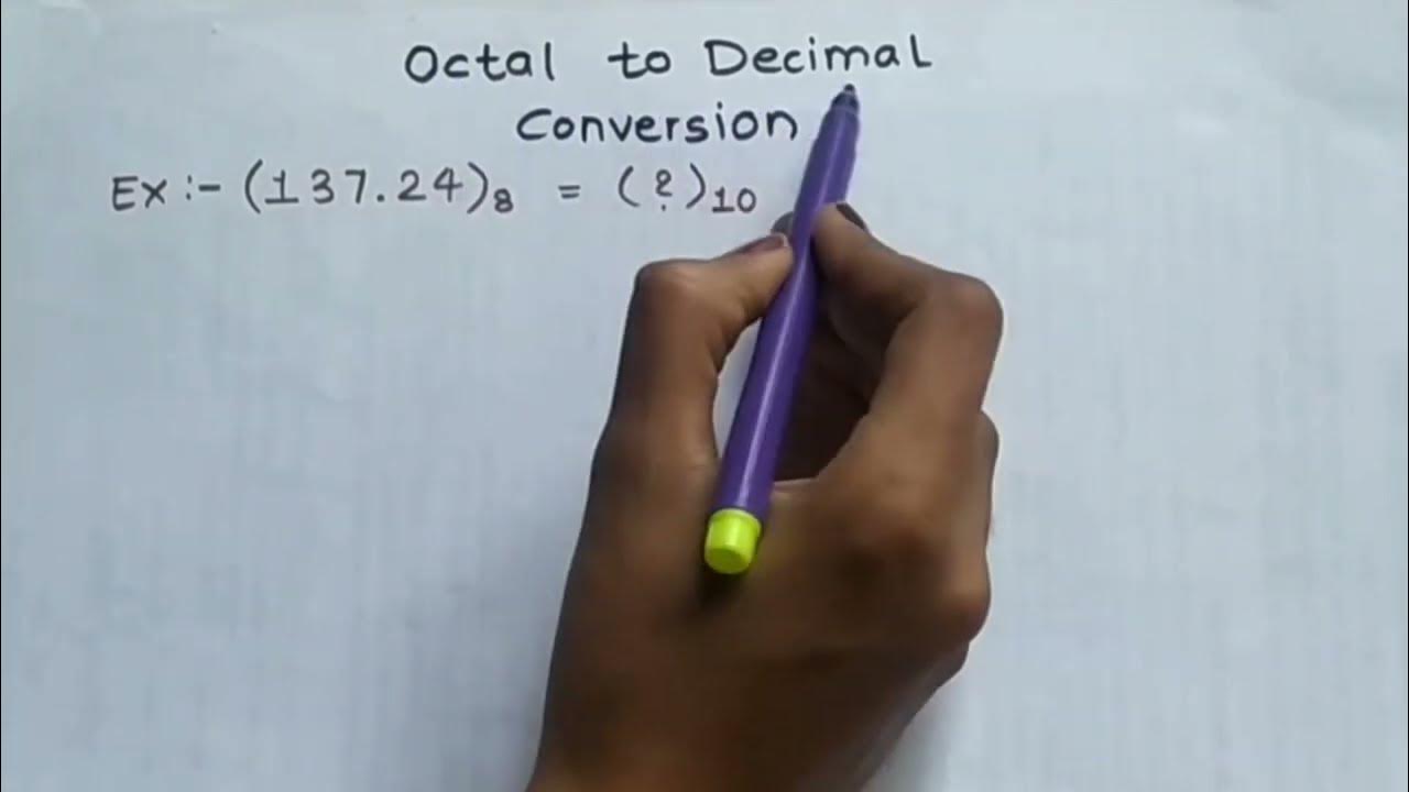 Octal to Decimal Conversion in Hindi | Number System | Easy Study - YouTube