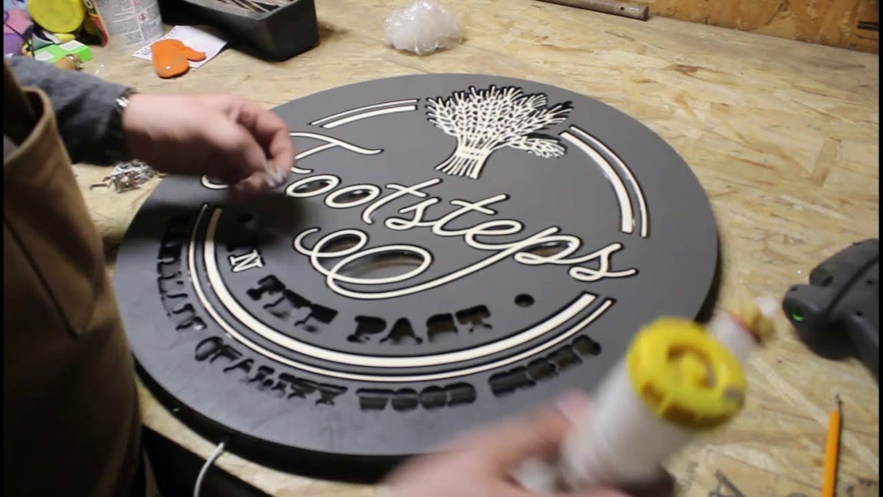 How to make a backlit laser cut lit sign with led lights - YouTube